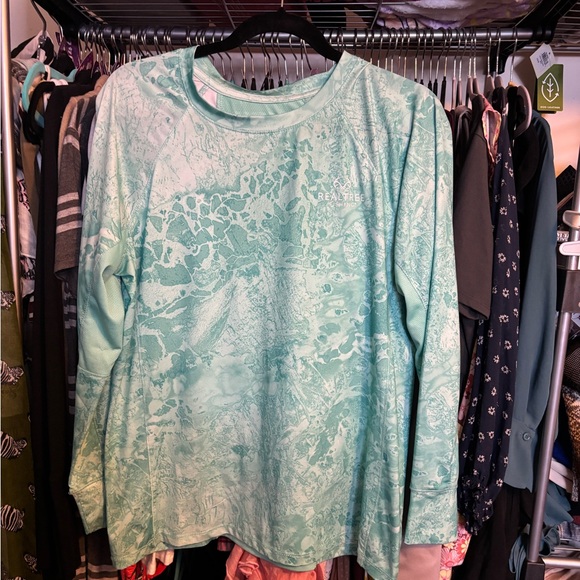 Realtree | Shirts | Realtree Fishing Mint Green Long Sleeve Performance ...